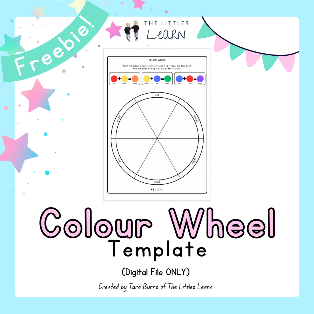 Colour Wheel Template - PDF Digital Download – The Littles Learn