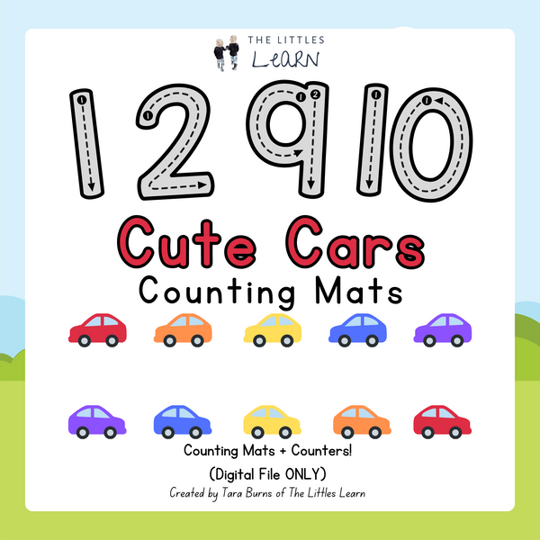 Cute Cars Counting Mats - PDF Digital Download – The Littles Learn