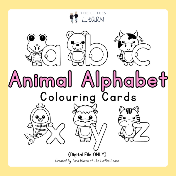 Animal Alphabet Colouring Cards - PDF Digital Download – The Littles Learn