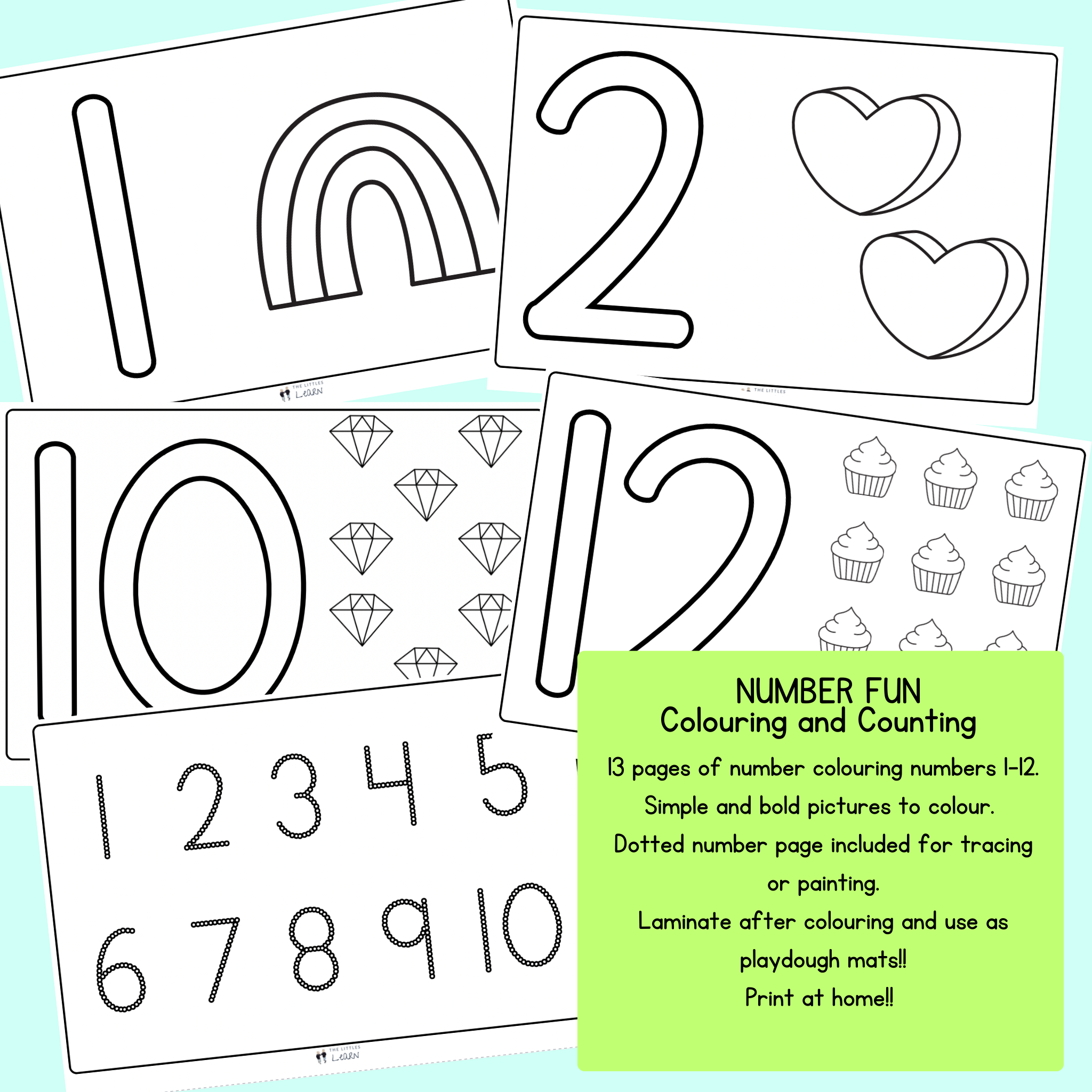 Number Fun - Colouring and Counting Book – The Littles Learn